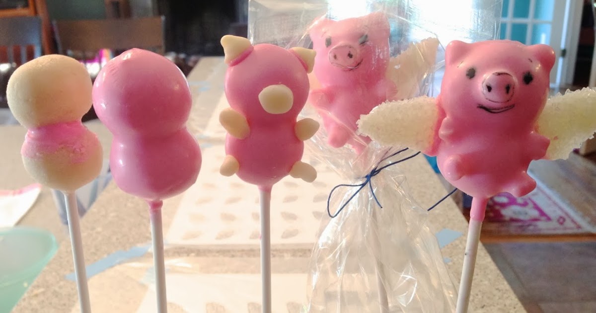 Piggy-pop: When Pigs Fly Cake Pops