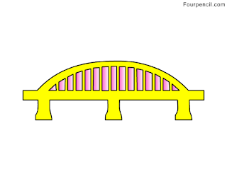FourPencil: How to draw a Bridge for kids - step by step