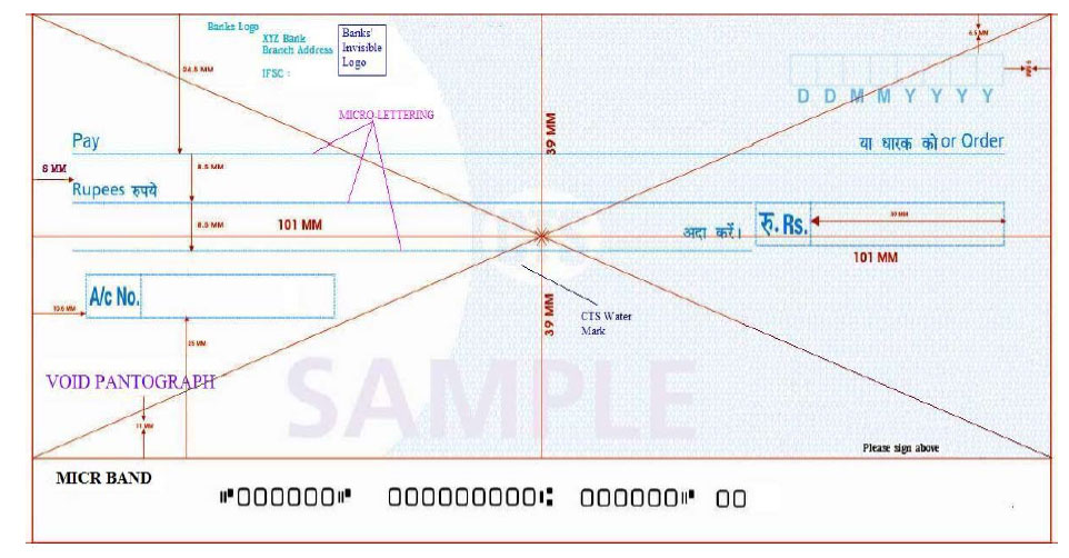 CTS-2010 Standard Cheque Sample Image
