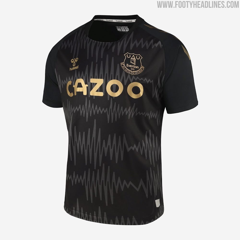 Hummel Everton 20-21 Third Kit + Stunning Black / Gold Goalkeeper Kit ...