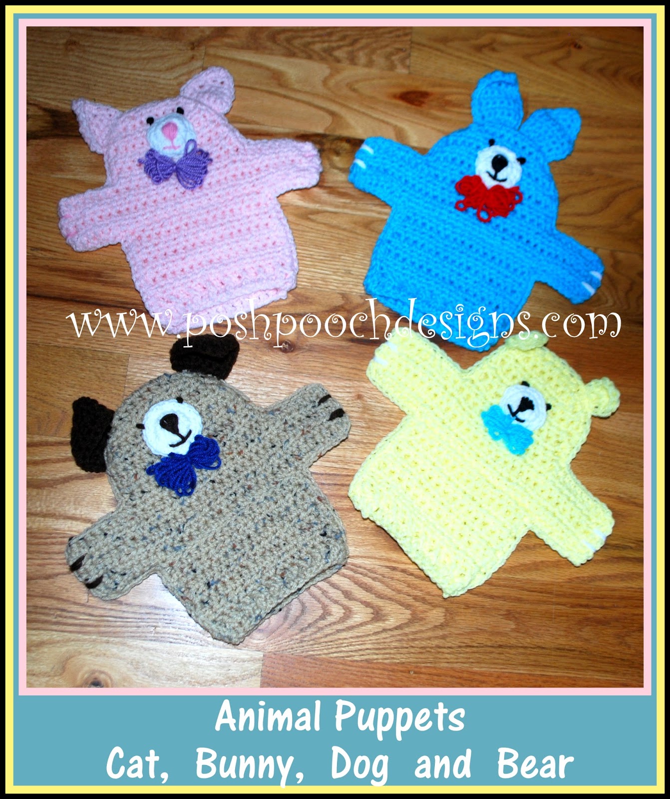 Posh Pooch Designs : Animal Puppets Crochet Pattern | Posh Pooch Designs