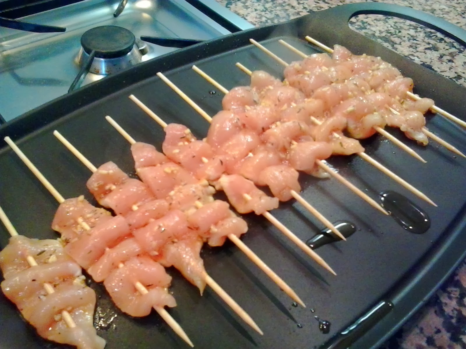 Caprichos de Mayte: Brochetas de pollo en acordeón