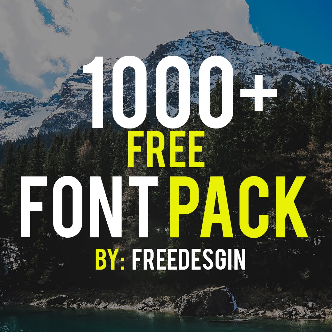 Free Best 1000+ Design font in 1 Pack (.rar) - Free Design