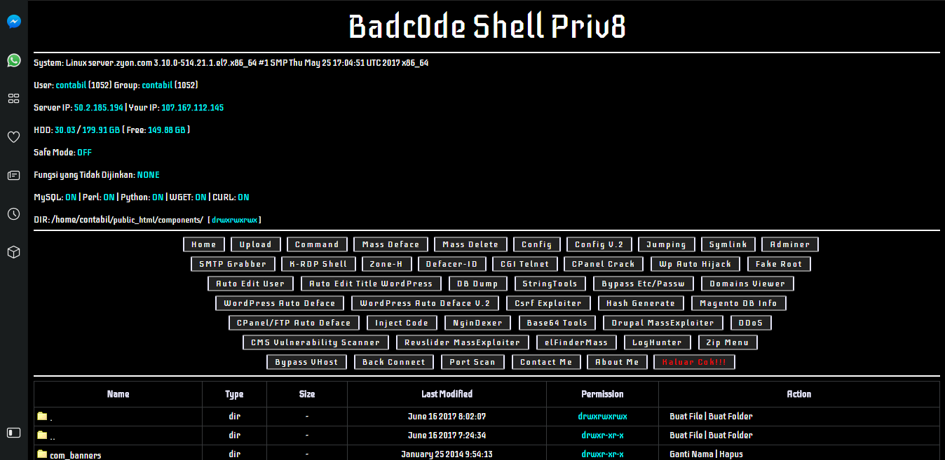 [Release] Badc0de Shell Priv8 - Noob Exploded