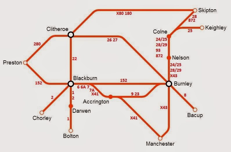 BRITISH BUS BUGLE: Transdev Lancashire network diagram