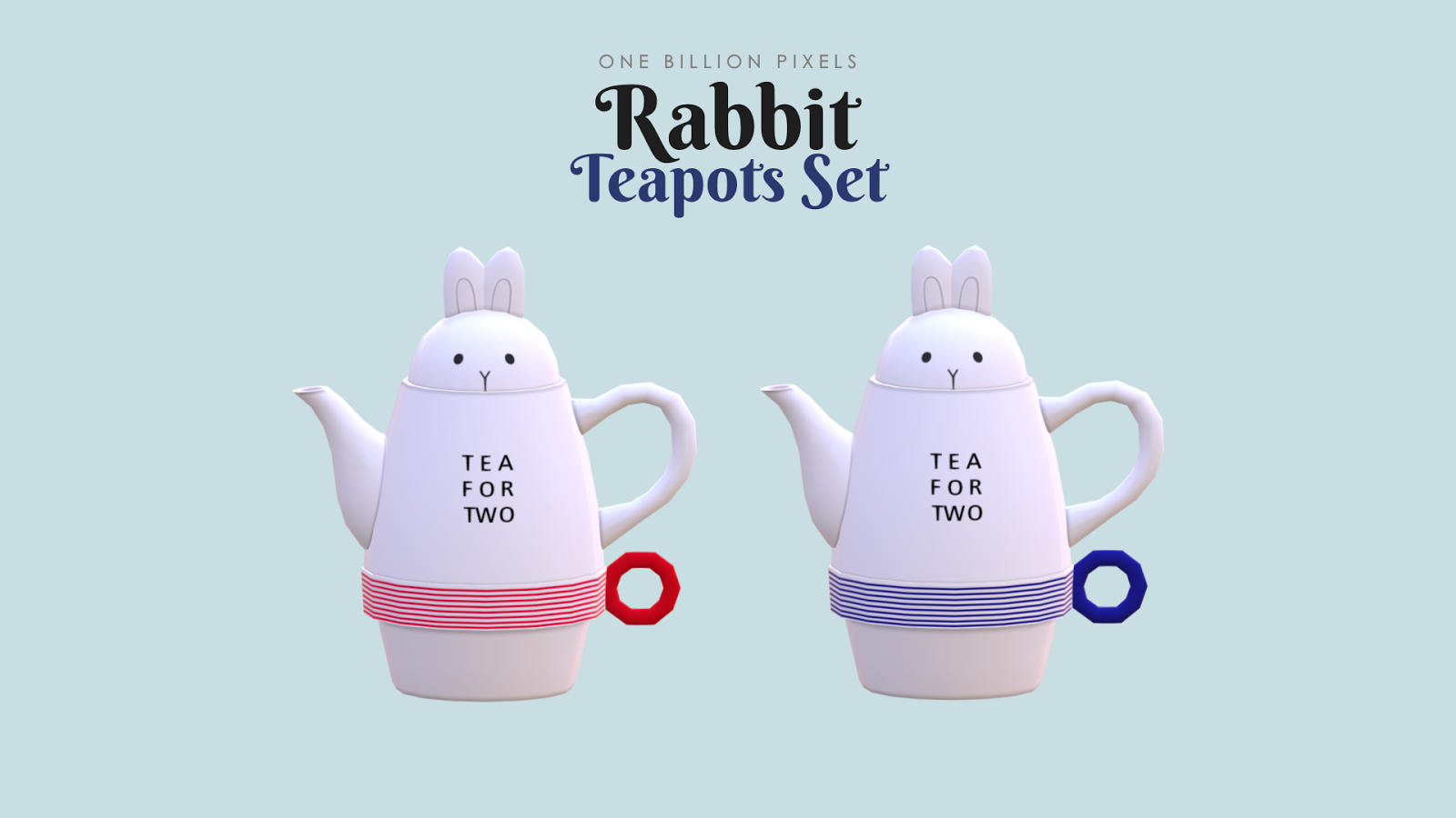 Rabbit Teapots Set (The Sims 4) - One Billion Pixels