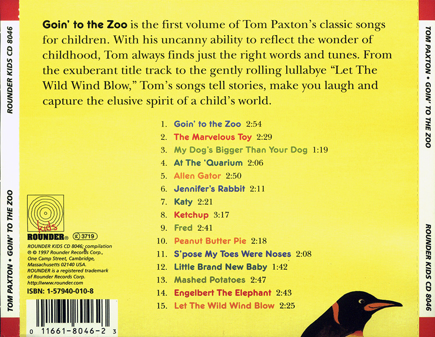 les sensass sillons: Tom Paxton - Goin' To The Zoo (1997)