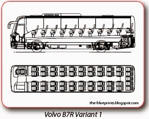 Vector Blueprints - Cars, Trucks, Busses and others: Volvo Bus - Vector ...