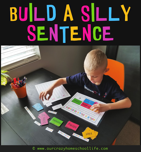 Build A Silly Sentence Activity! - Our Crazy Homeschool Life