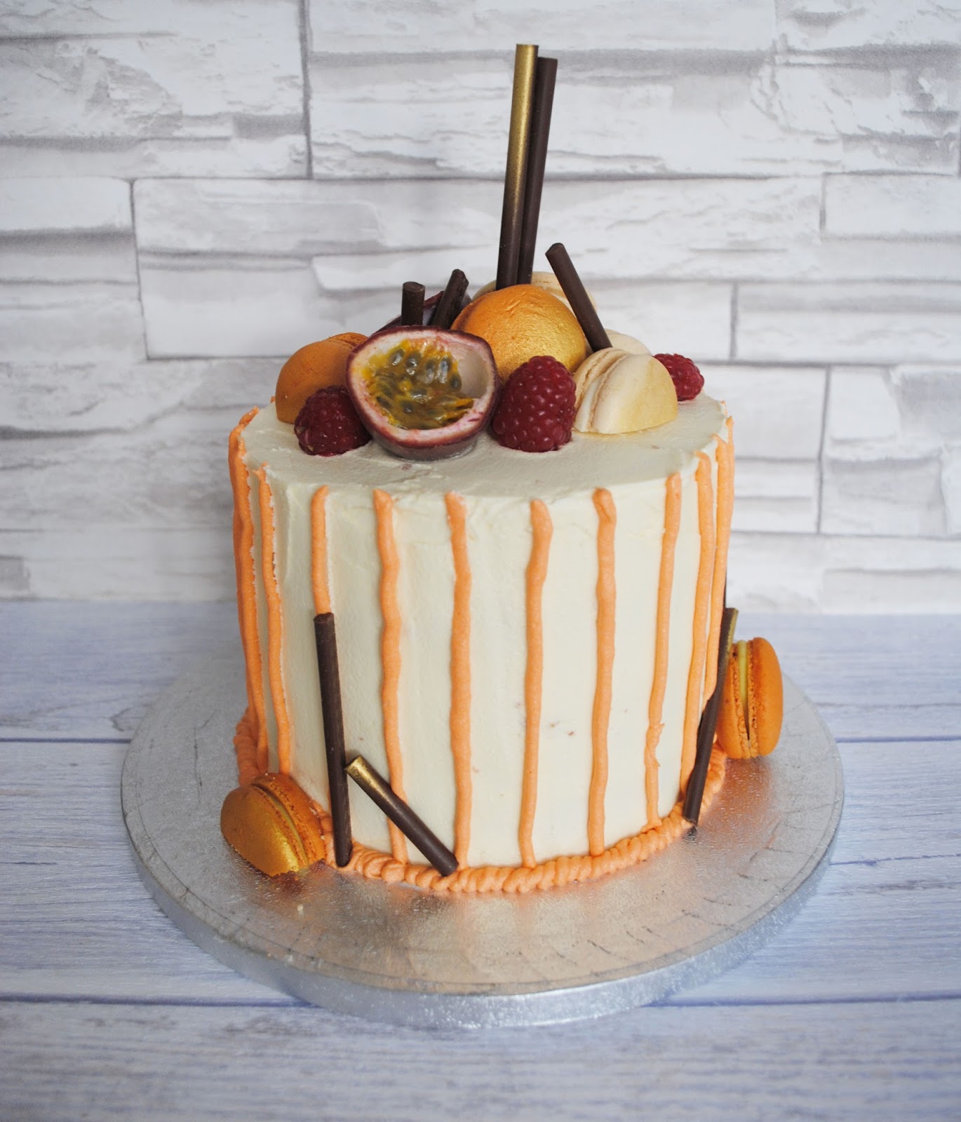 Sharkett Sisters: PASSION FRUIT, RASPBERRY AND WHITE CHOCOLATE CAKE