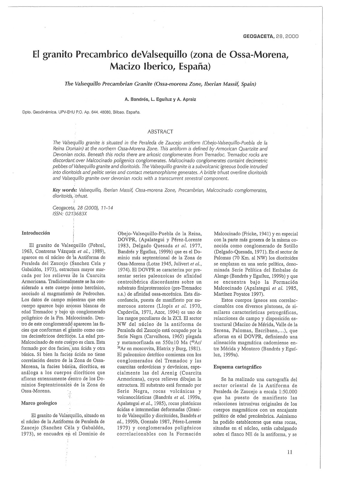 GEOLOGÍAS DE EXTREMADURA: "El granito precámbrico de Valsequillo (Zona ...