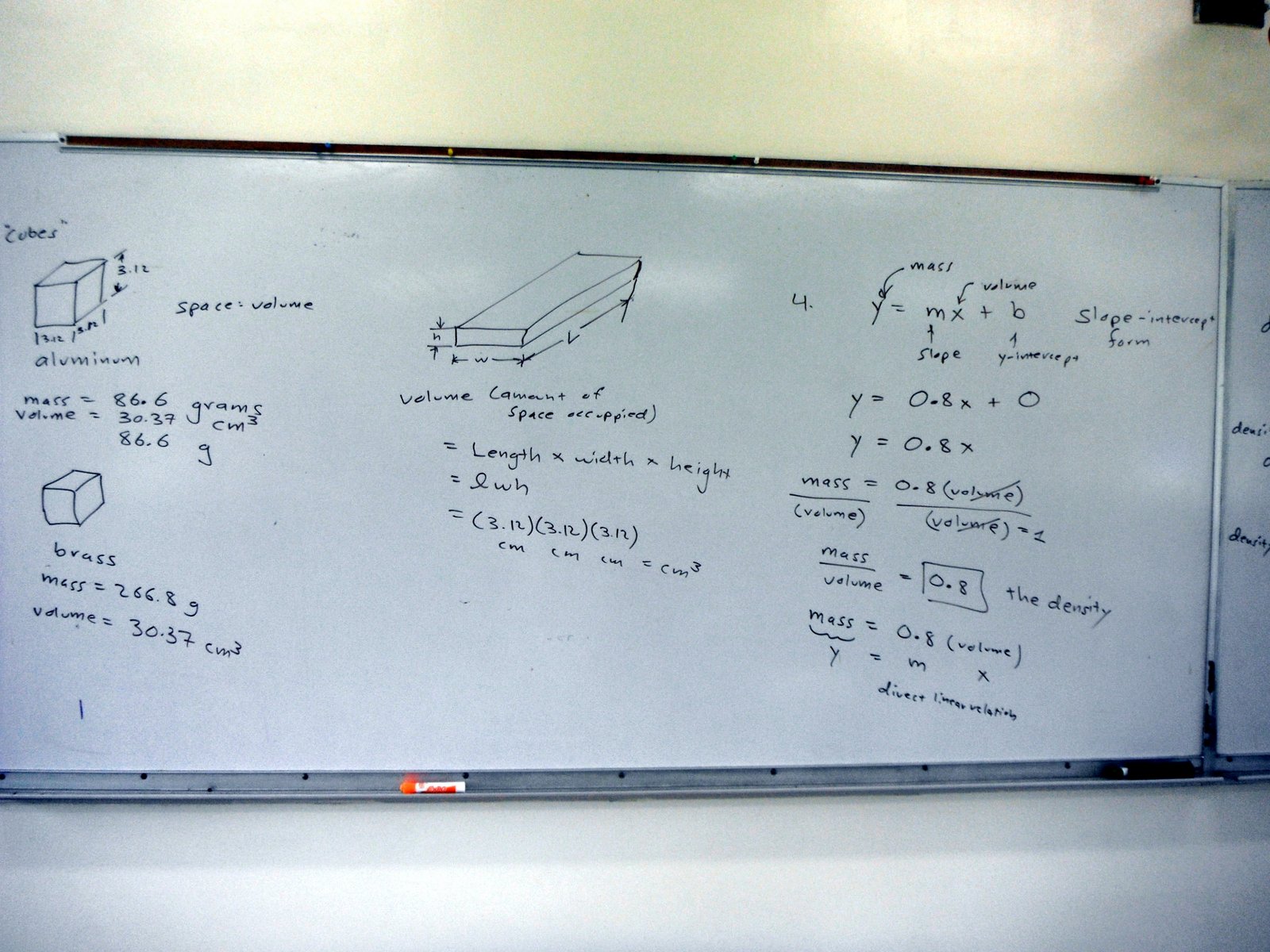 Density and Linear marble motion