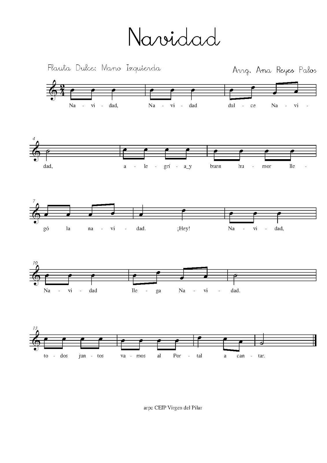 CLASE DE MÚSICA: NAVIDAD NAVIDAD