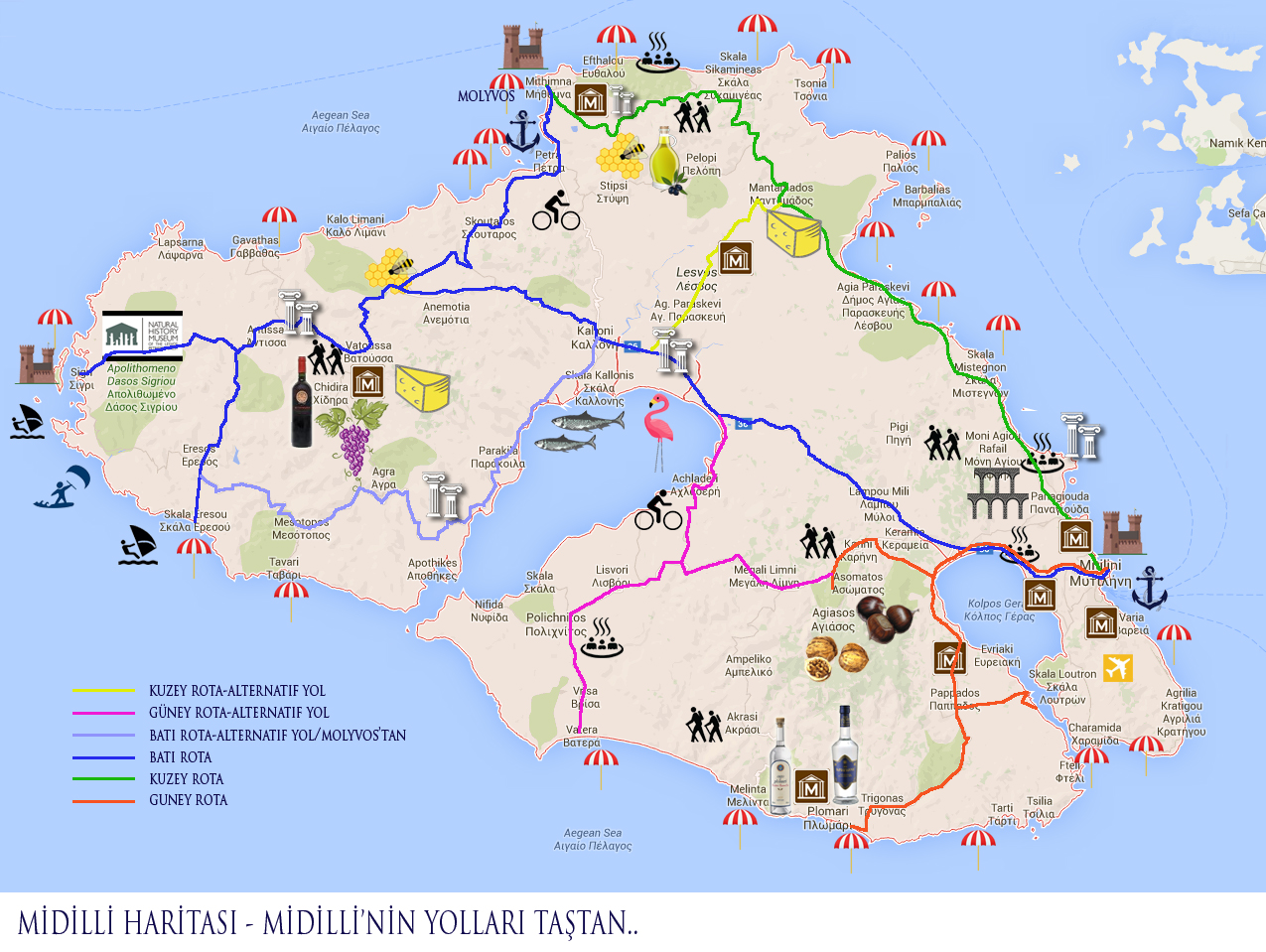 MİDİLLİ ADASI HARİTASI