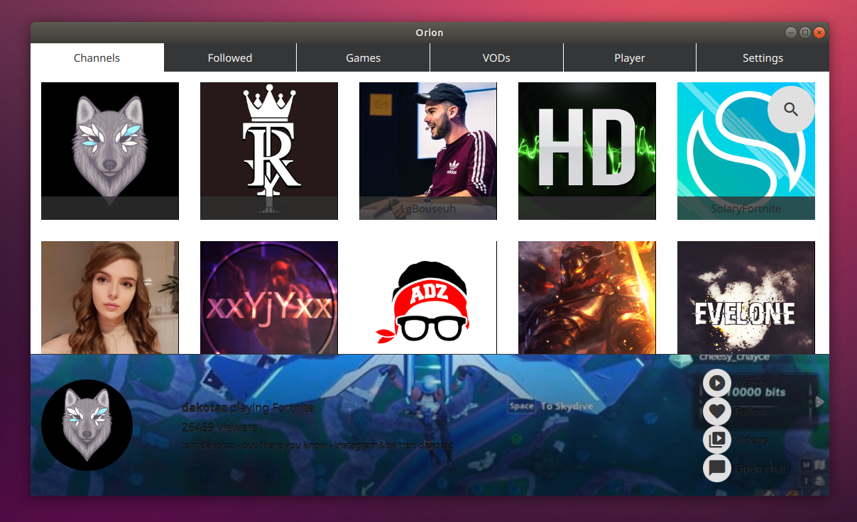 Orion Is A QML / C++ Twitch Desktop Client With VODs And Chat Support ...