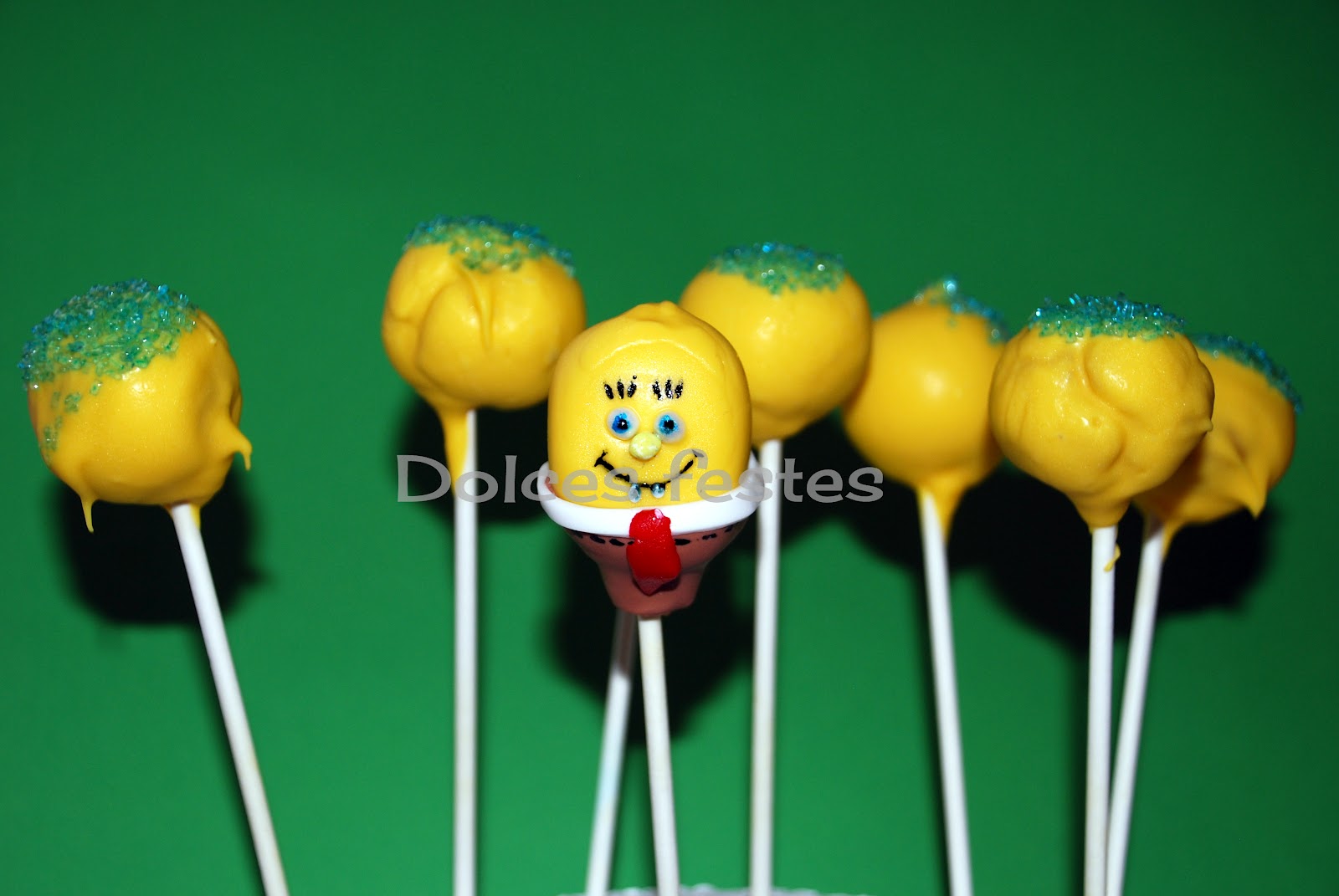 Dolces Festes: Cake pops Bob Esponja