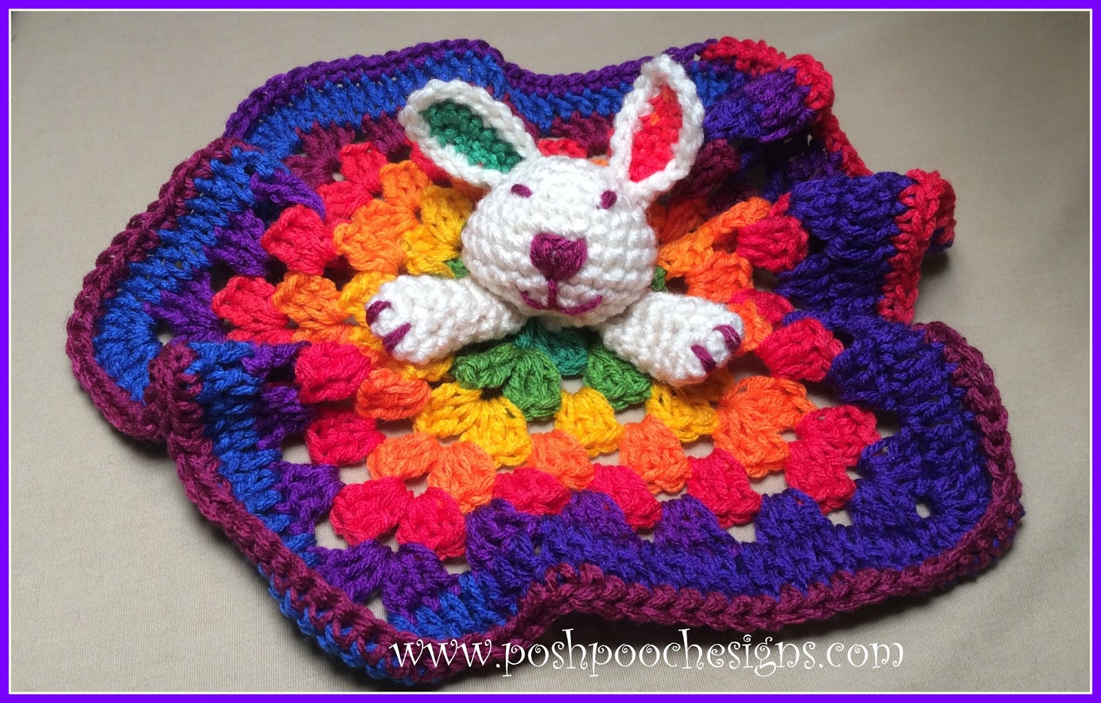 Posh Pooch Designs : Rainbow Baby Bunny Lovie Crochet Pattern | Posh ...