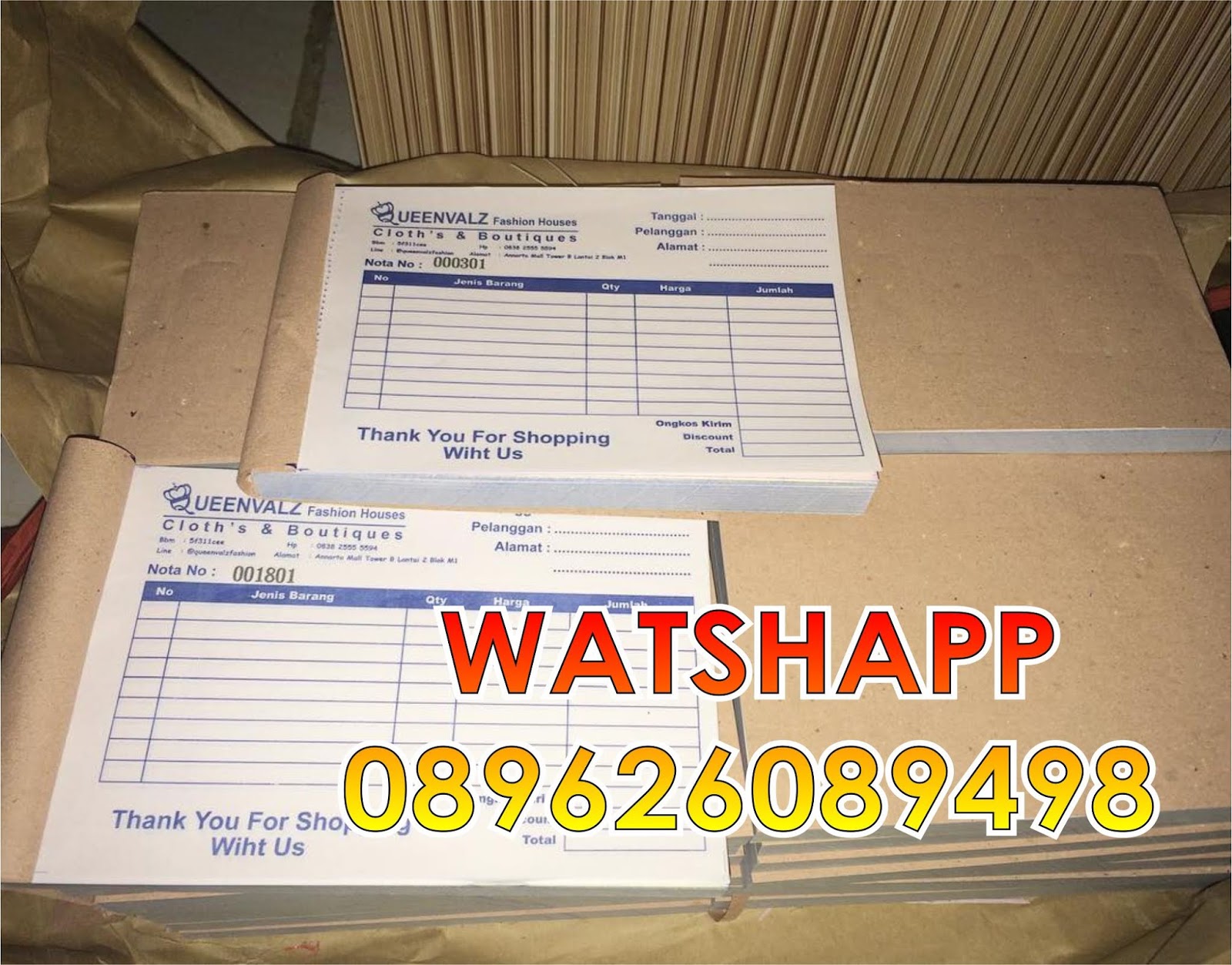 CETAK NOTA BON MURAH DI JAKARTA TIMUR HARGA MURAH ONLINE 24 JAM ...