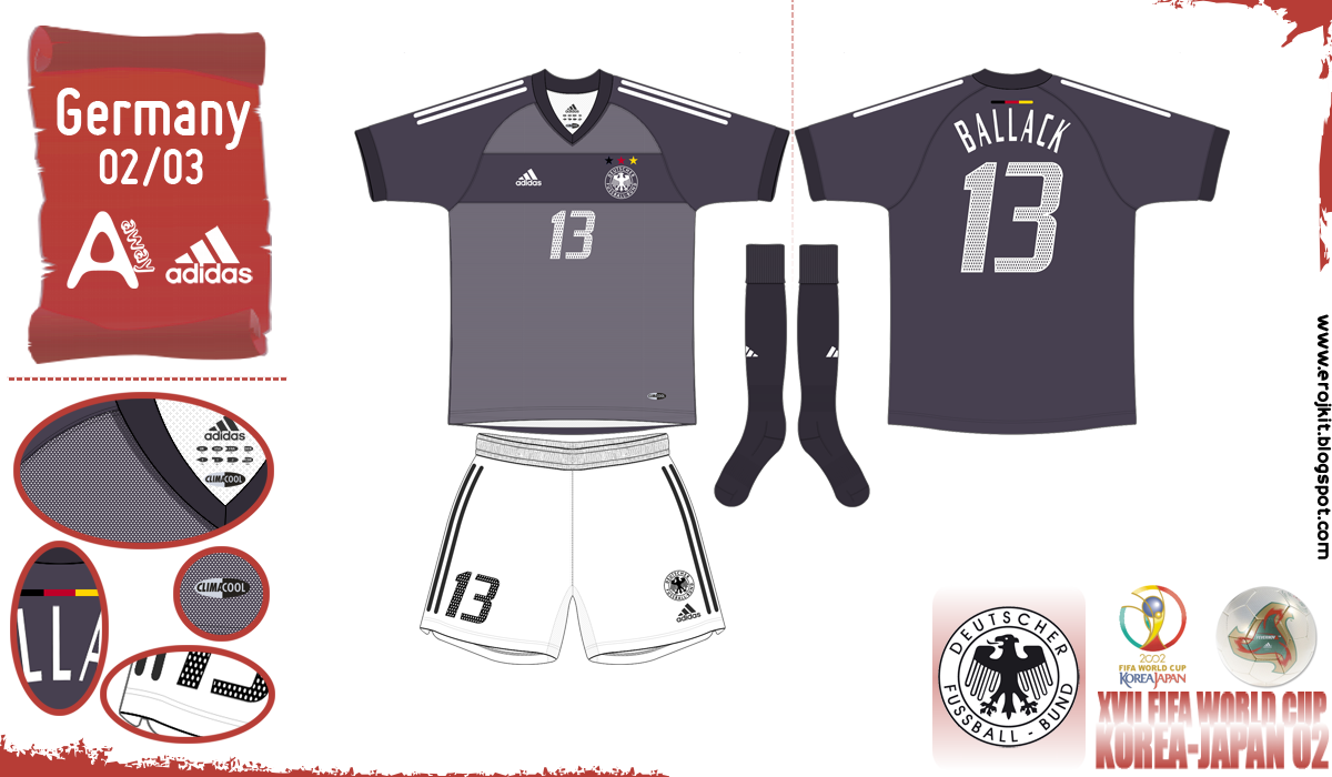 Kit Design, by eroj: 2002 Alemanha (Home e Away)