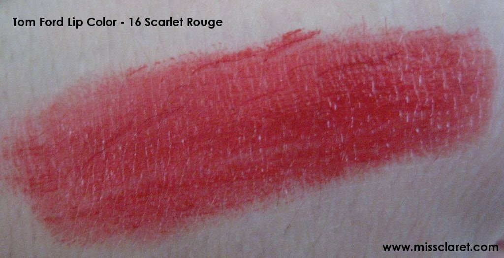 miss claret: Tom Ford Lip Color - 16 Scarlet Rouge