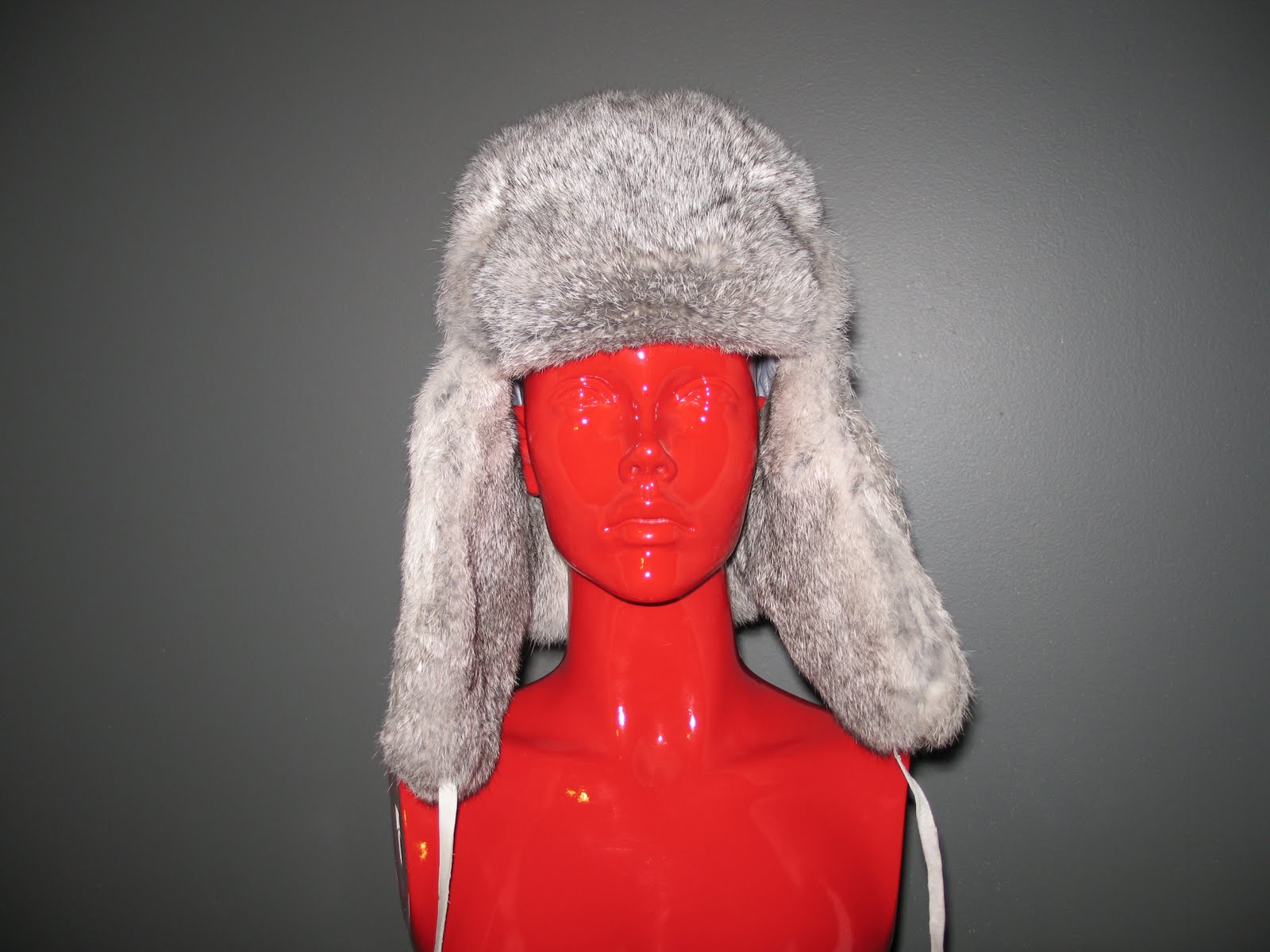 shopangstep: grey Ushanka; Russian trapper hat