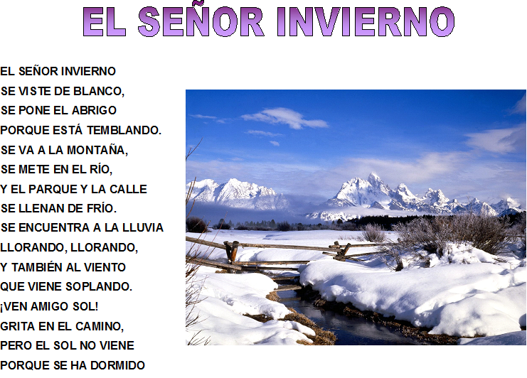 INFANTIL EL PARAMO: POESÍA: EL INVIERNO