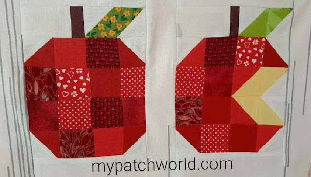patchwork apple quilt block | All about patchwork and quilting