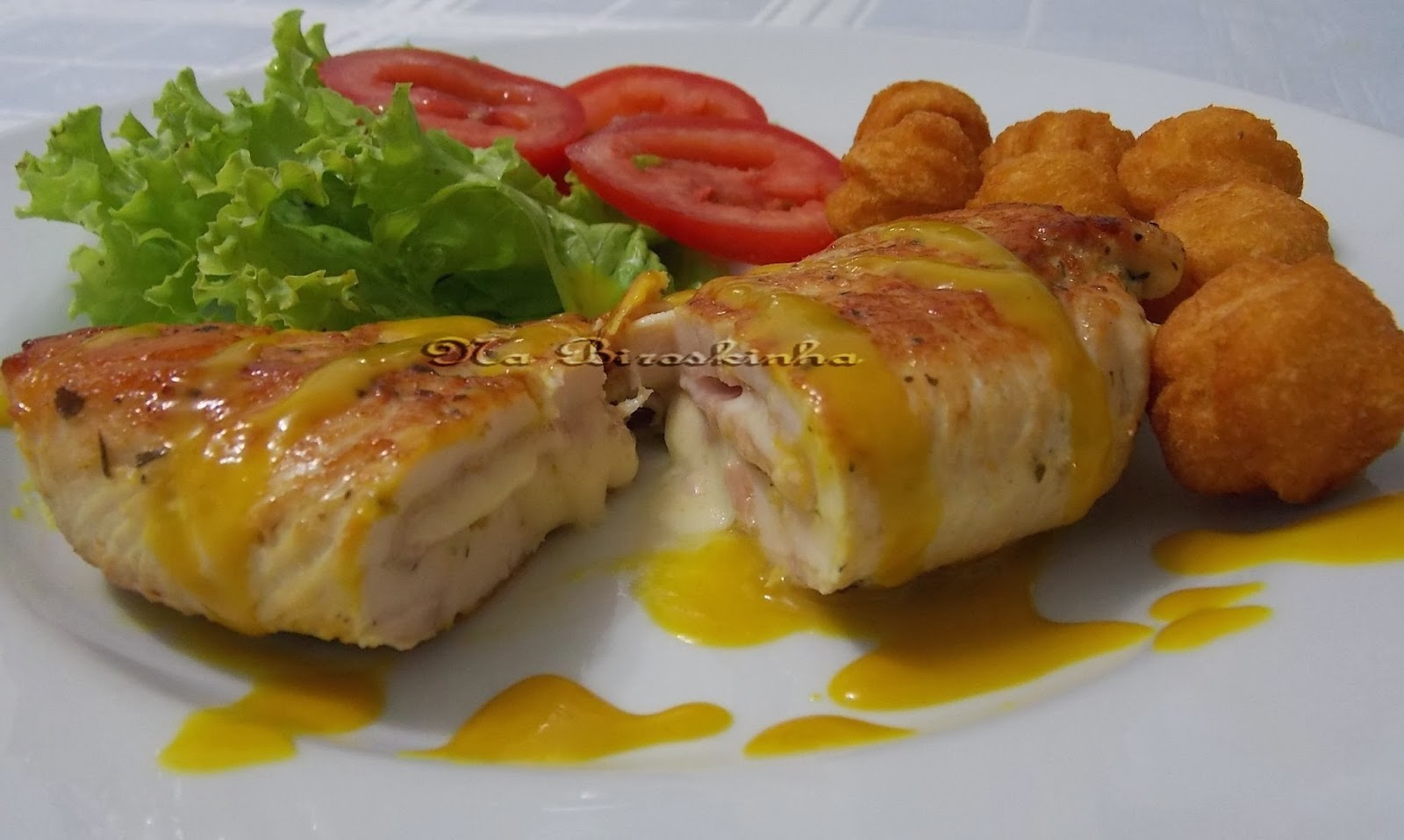 Filé de Frango Recheado - Na Biroskinha