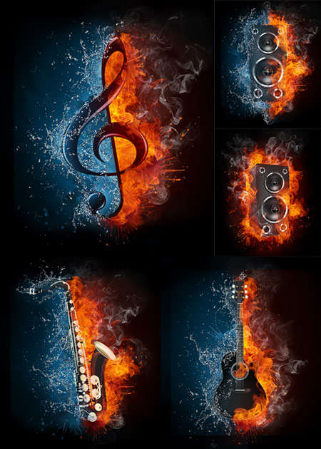 Quality Graphic Resources: Music - Fire and Water