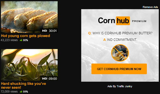 Mgrid Articles: P*rnhub Transforms Into 'Cornhub' For April Fools' Day