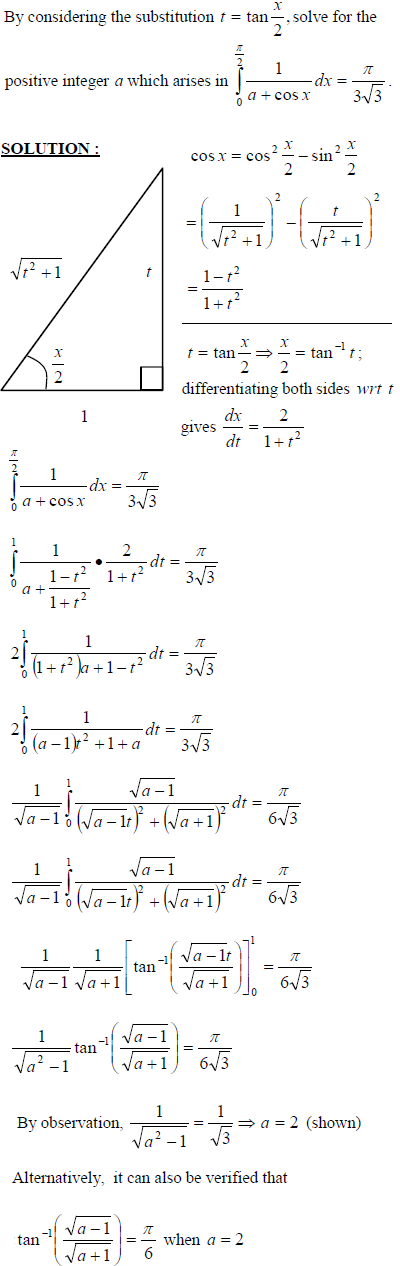 'A' Level Maths Problem Analysis: Integration Techniques (2)