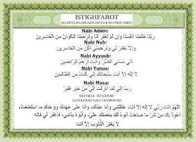 Do'a / Istighfar Para Nabi | Istighfar