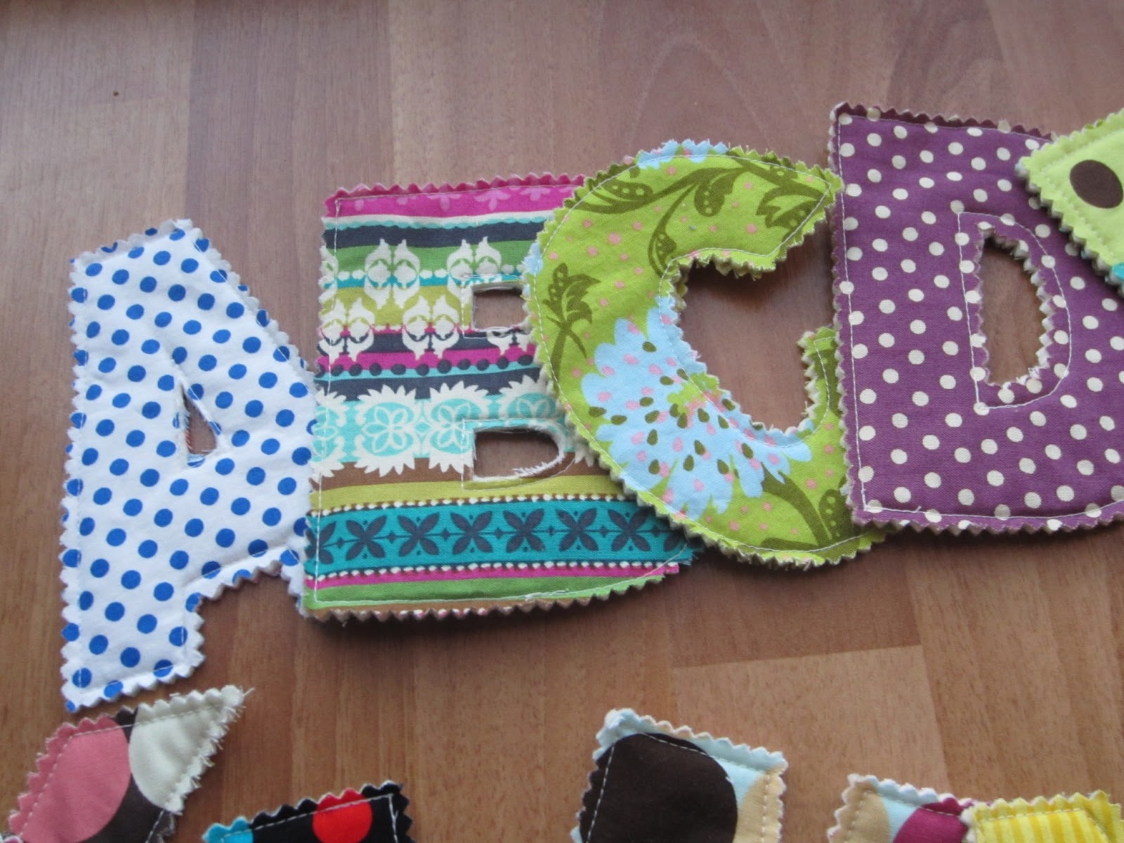 Life Is Just a Bowl of Cherrys: Fabric Letters