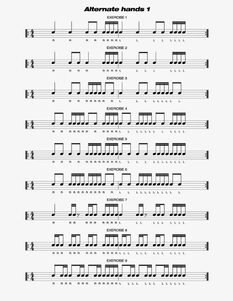 Alternate Hands 1 | Partituras para Batería