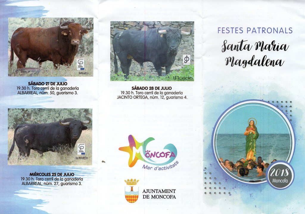 MONCOFA Y SUS TRADICIONES: Los toros en las fiestas de Sta. Mª ...