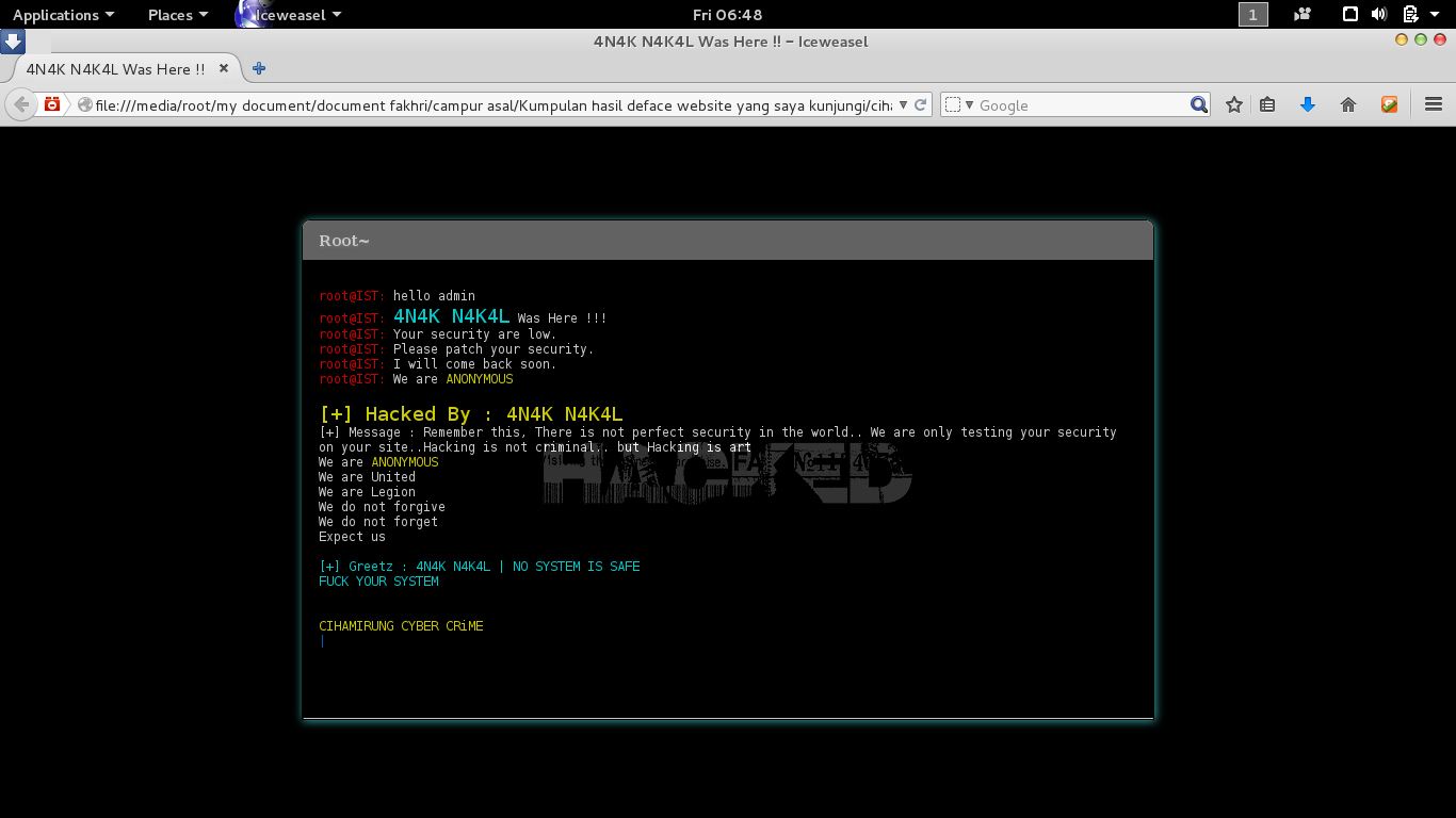 Kumpulan Script Deface Terkeren & Terbaik - Blog Fakhri