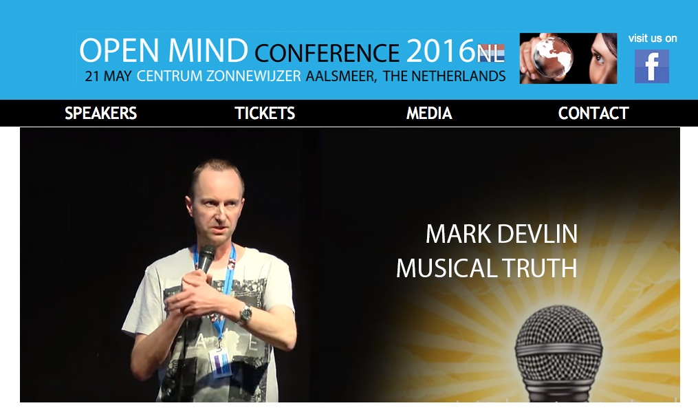MARK DEVLIN AT THE OPEN MIND CONFERENCE, NETHERLANDS, MAY 2016 – Mark ...