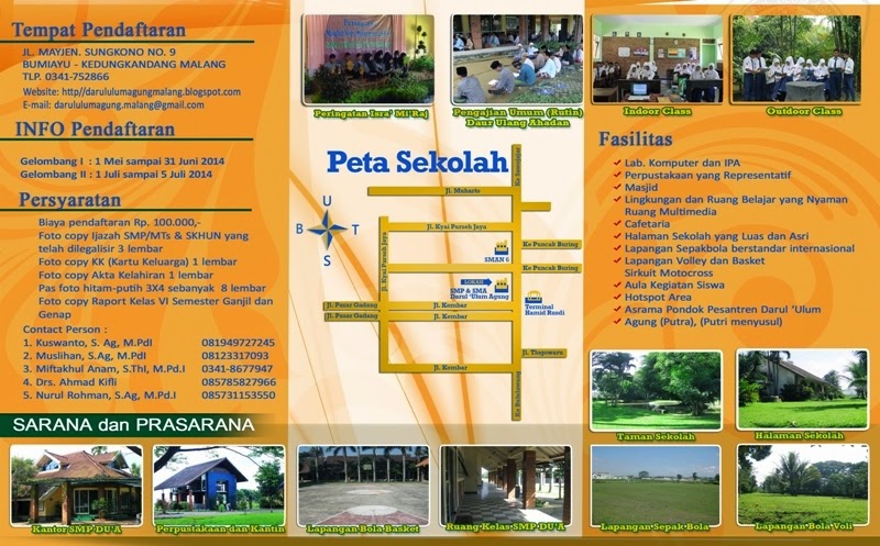 Desain Brosur PPDB ukuran A4 lipat 3 dua sisi | JASA DESAIN DAN CETAK