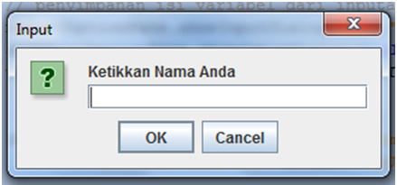 Input GUI | JOptionPane ~ Materi Java Pemula