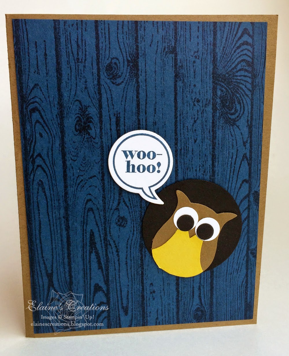 Elaine's Creations: Woo Hoo Owl Card
