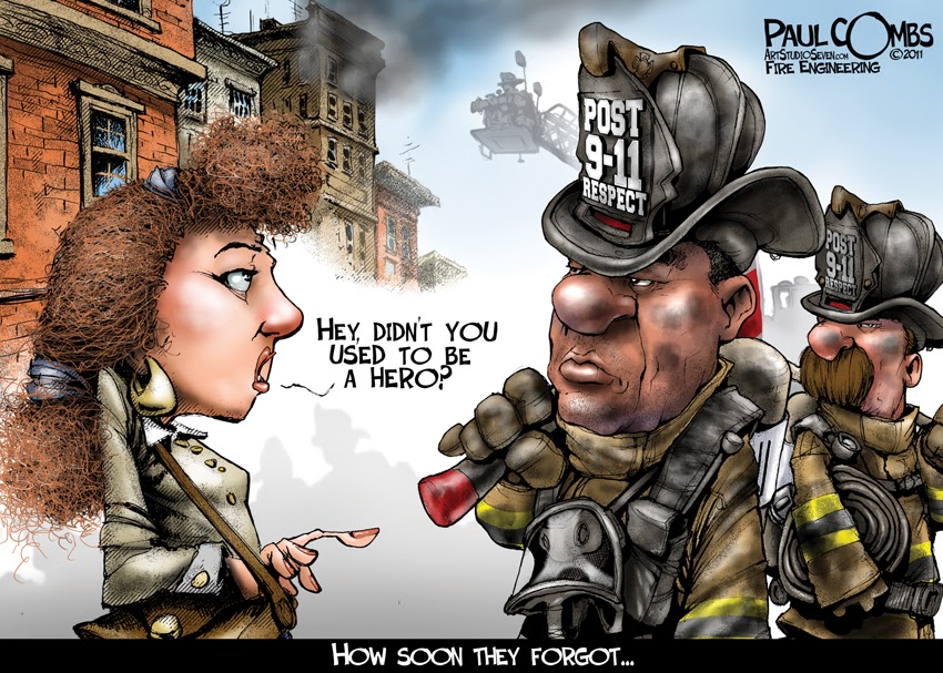 Illustrator Paul Combs: MAY FIRE ENGINEERING MAGAZINE EDITORIAL CARTOON