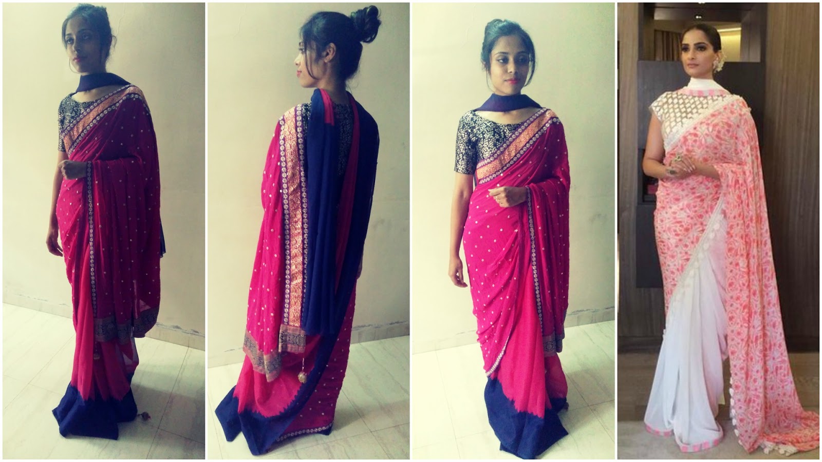Poise Passion: How to Wear Sonam Kapoor Double Pallu Saree - 4 Double ...