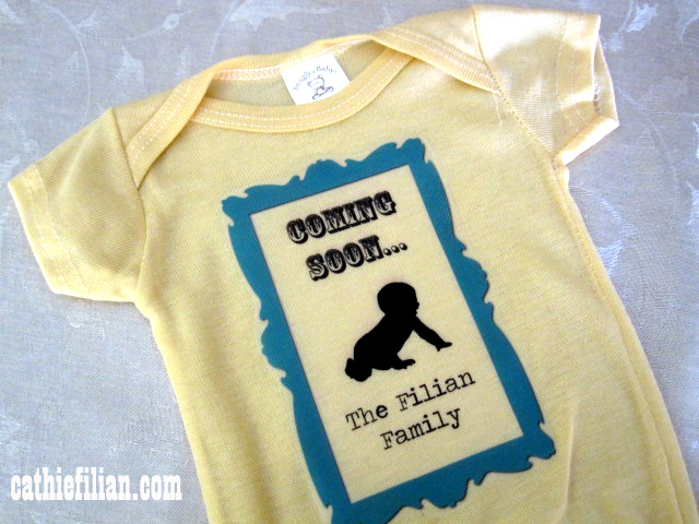 Cathie Filian: The Filian Family: Baby Onesie Adoption Announcement