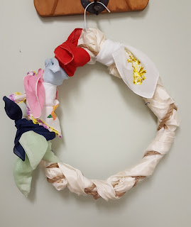 Vintage Handkerchief Wreath DIY