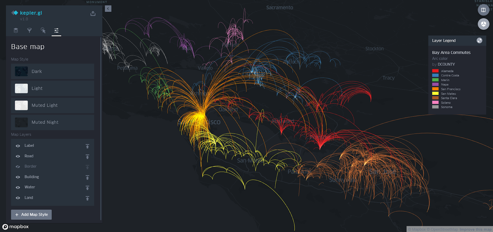 Stats, Maps n Pix: Visualising Bay Area Commutes with Kepler.gl