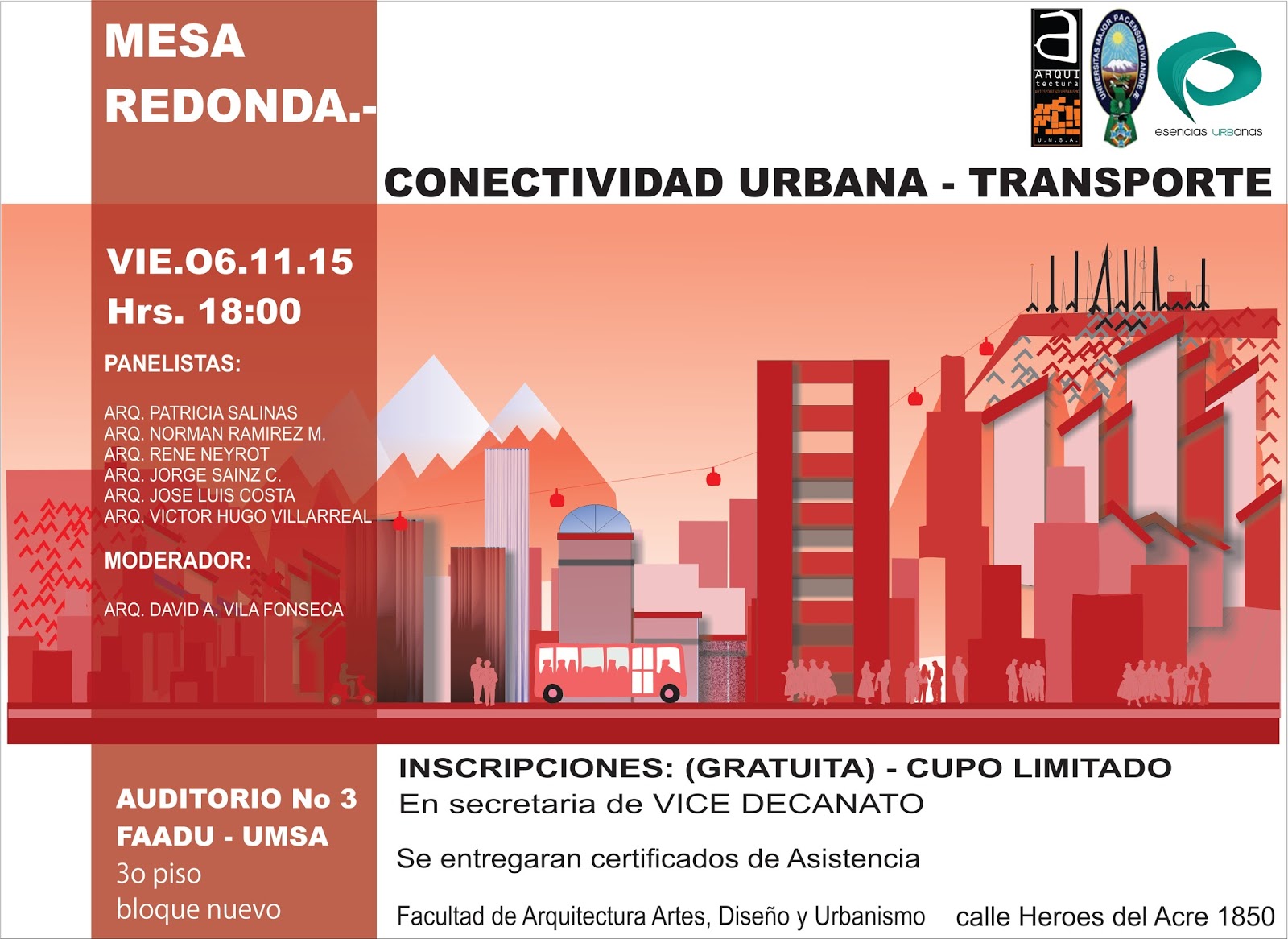 ESENCIAS URBANAS: CONECTIVIDAD URBANA - TRANSPORTE - MESA REDONDA