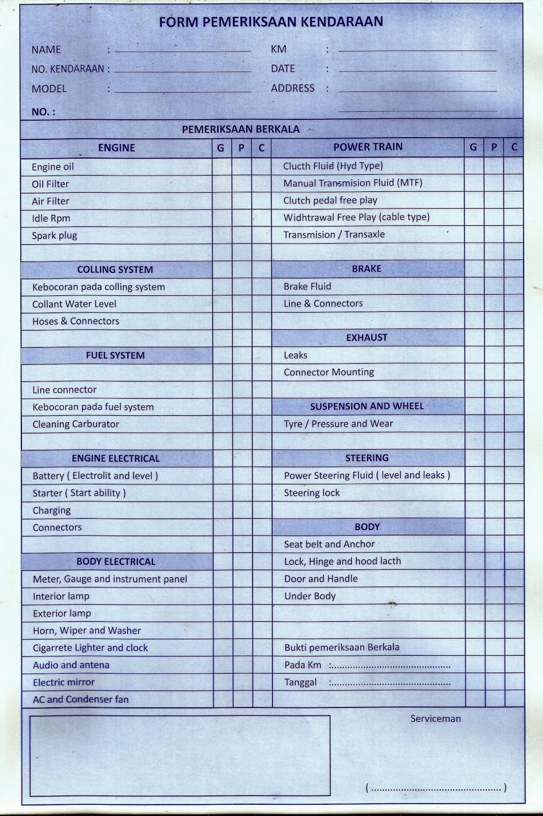 jasa service mobil panggilan