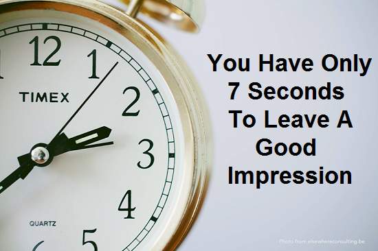 7 seconds for creating a good impression