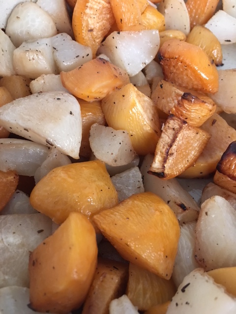 Roast turnips