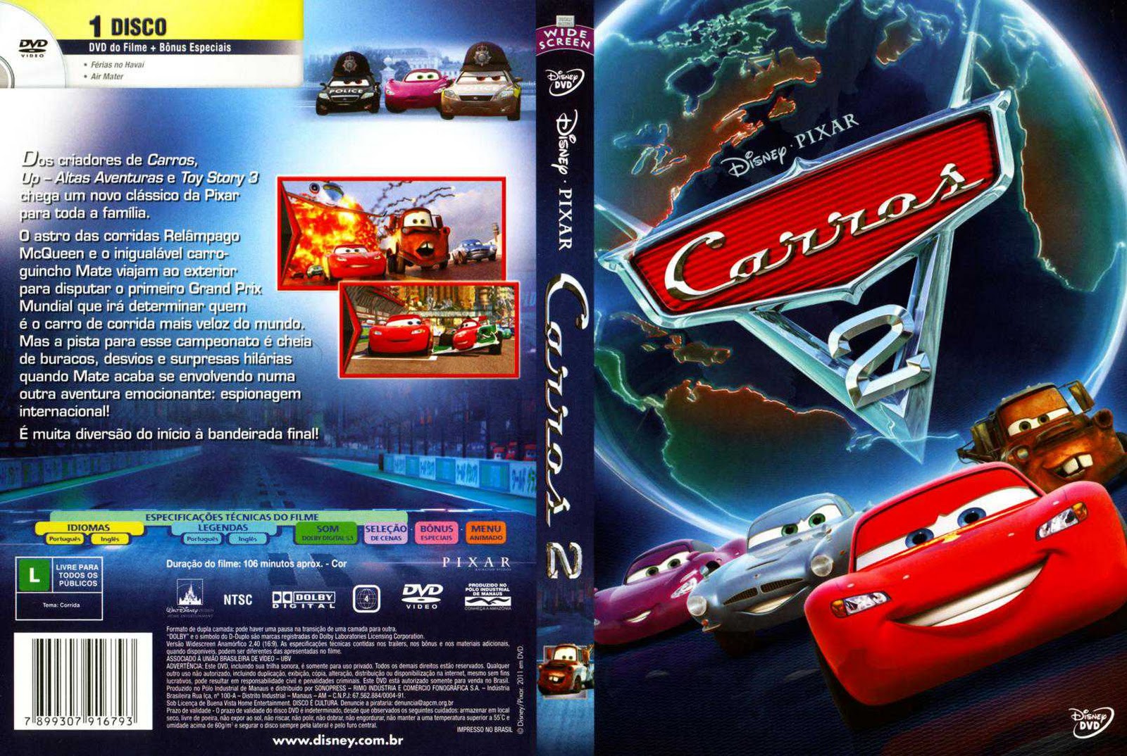 Cinemateca Capas: Capa DVD Valente e Carros 2